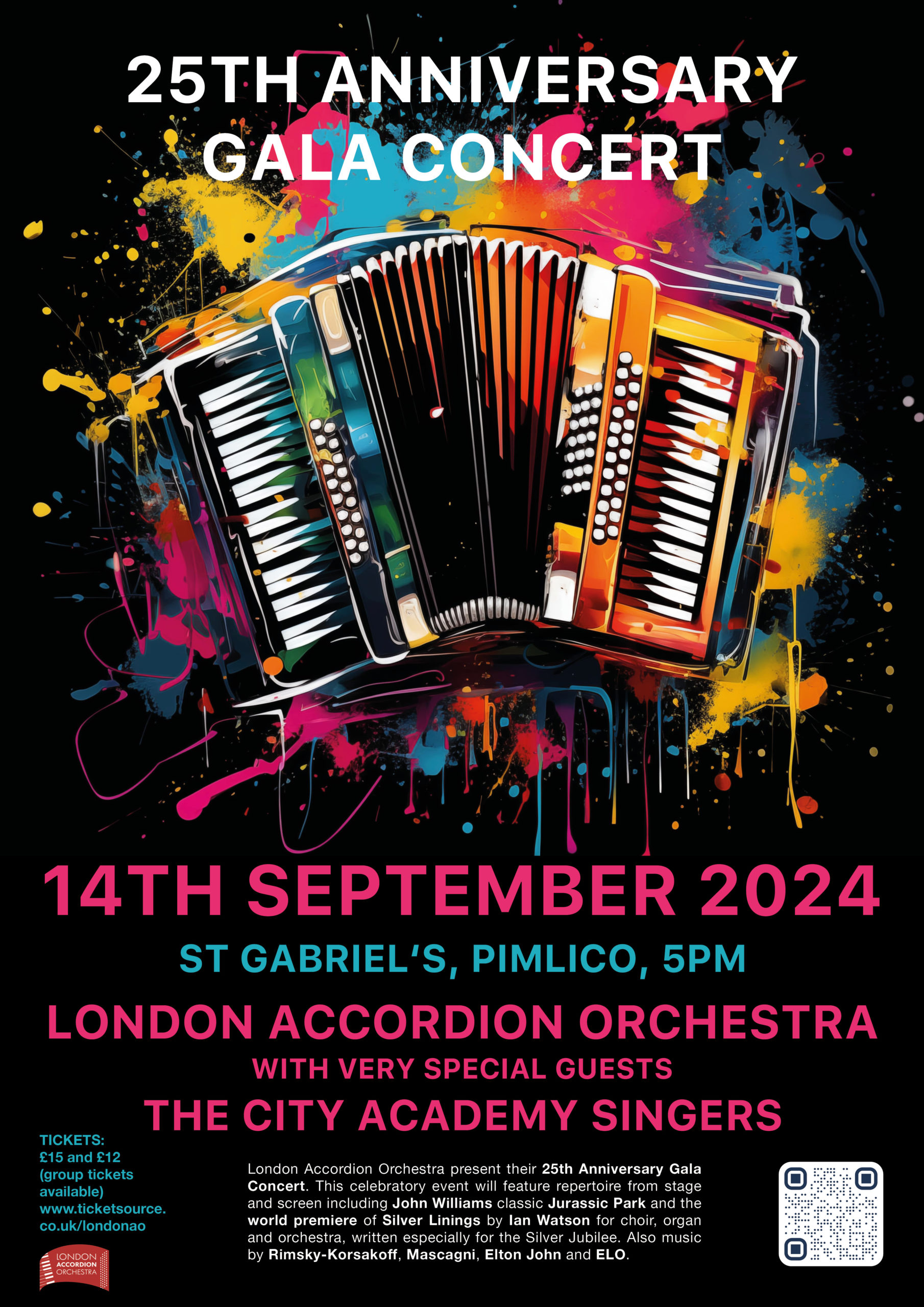 LAO 25th Anniversary Concert - tickets now available - LAO
